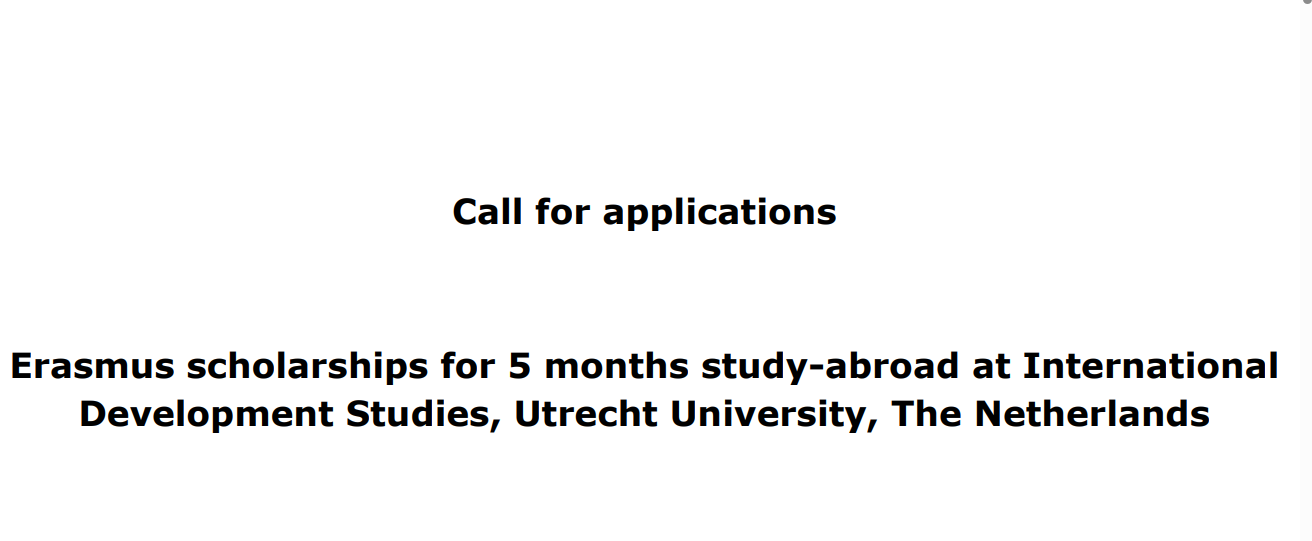 Call for Applications Erasmus Scholarships at International Development ...